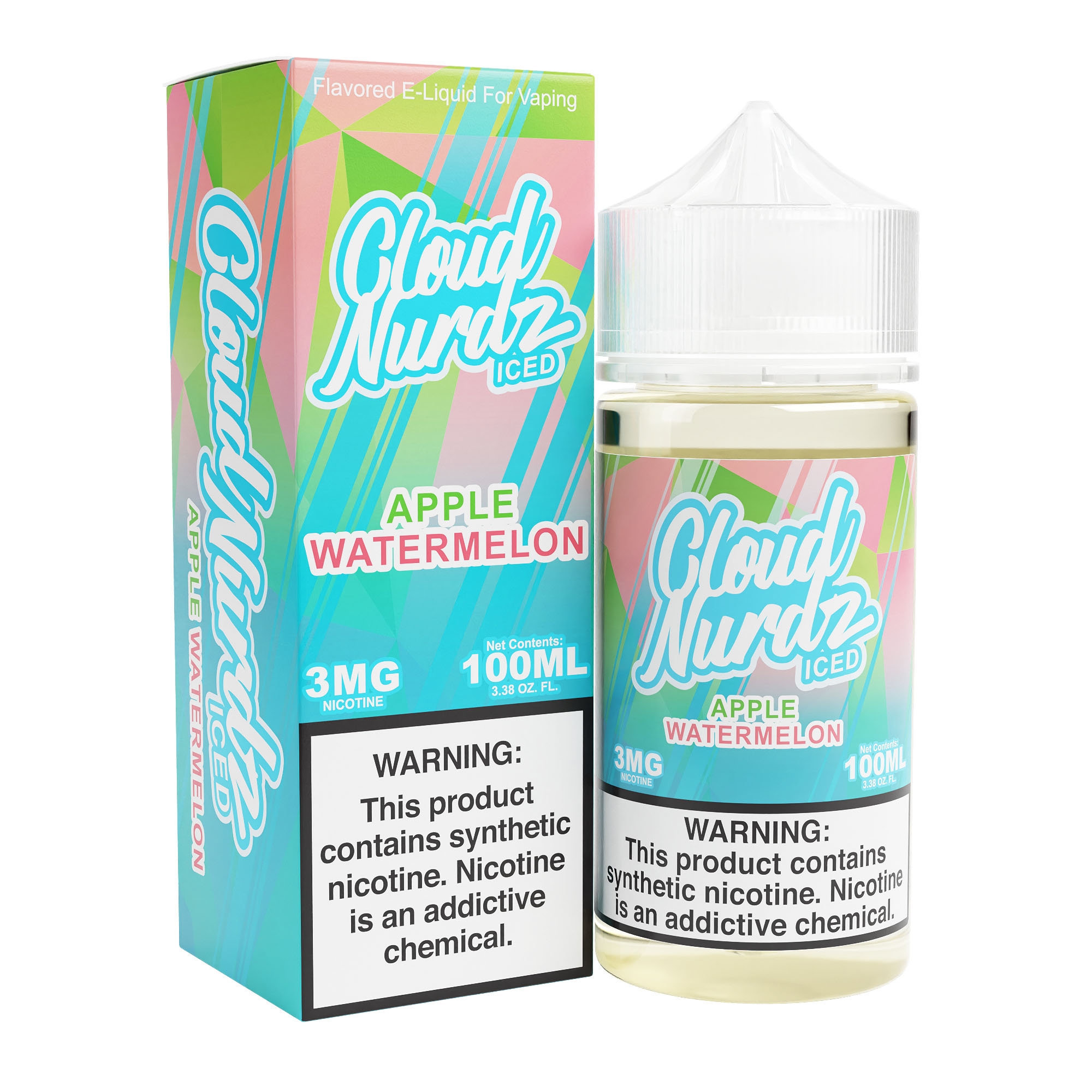 Cloud Nurdz Synthetic - Watermelon Apple ICED 100mL Cloud Nurdz Synthetic - Watermelon Apple ICED 100mL
